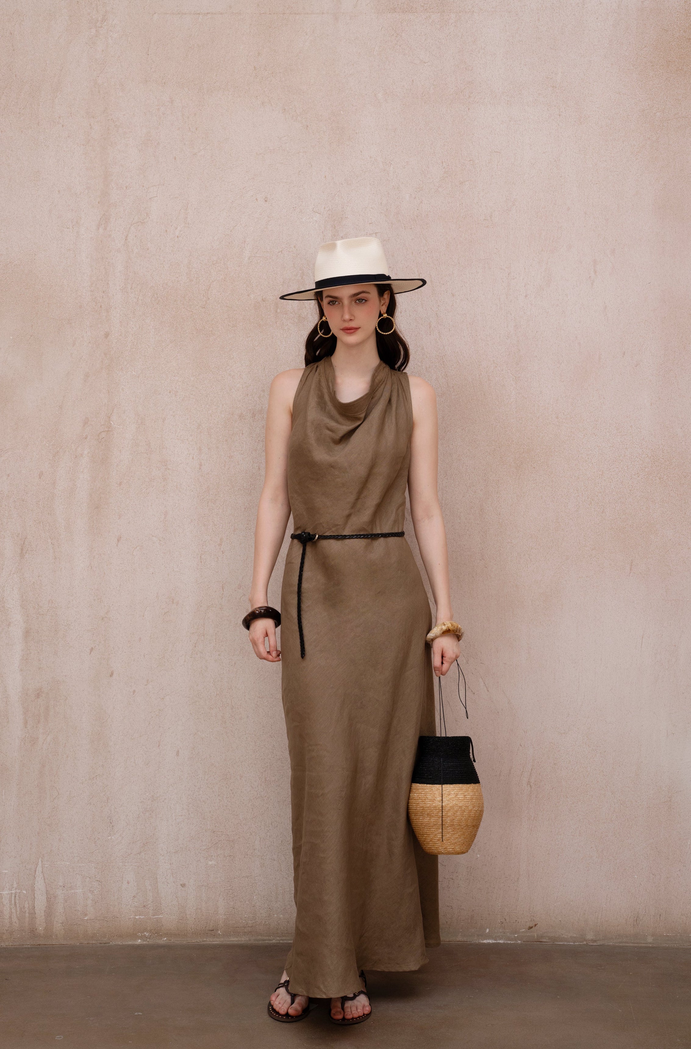 Last Sunset Olive Drift Maxi Dress